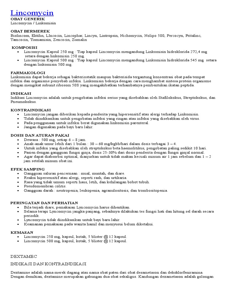 Lincomycin | PDF | Pengembangan Diri | Kesehatan Holistik