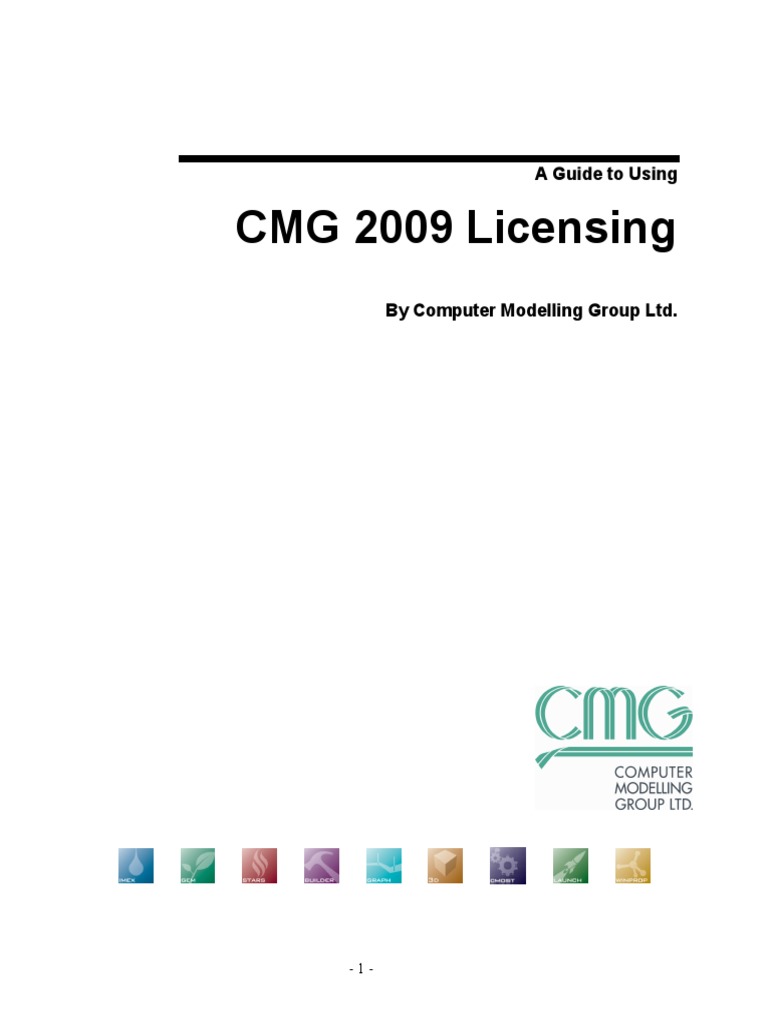 A Guide To Using CMG 2009 Licensing | PDF | Installation (Computer ...