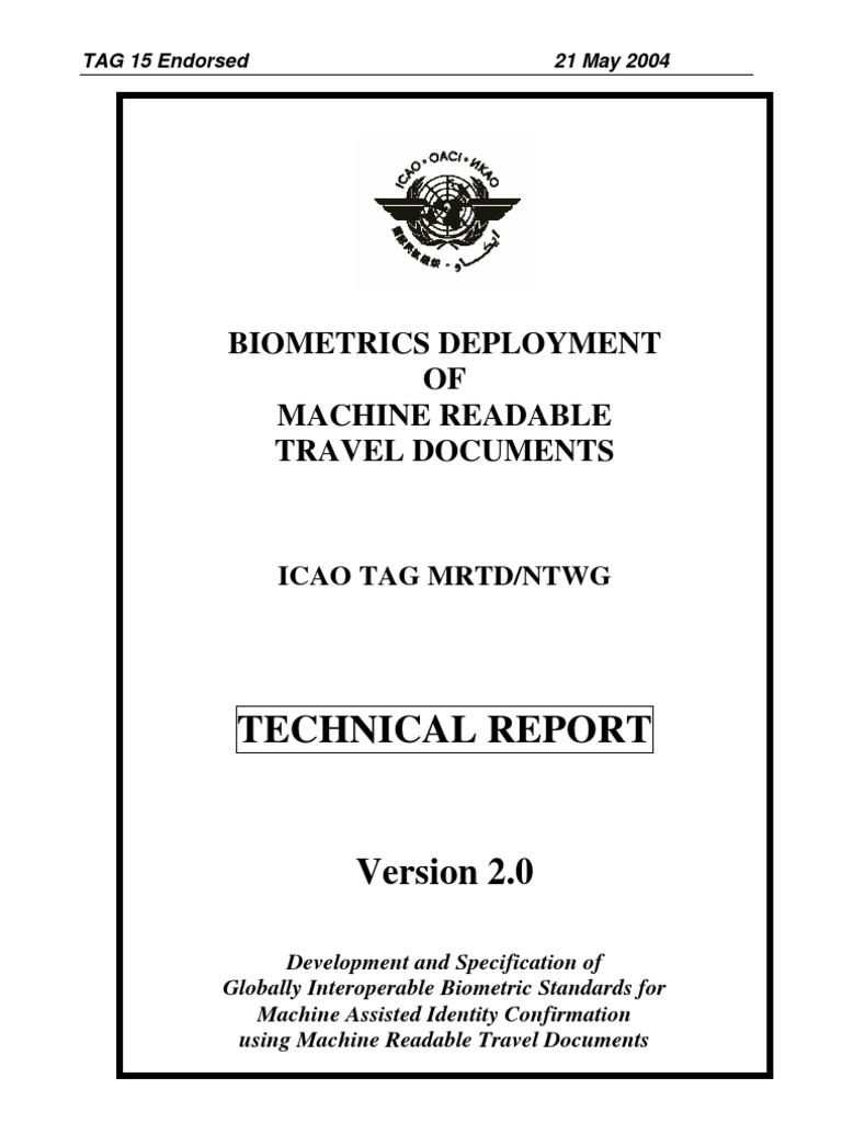 Biometrics Deployment of Machine Readable Travel Documents 2004 | PDF ...