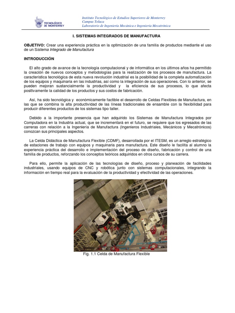 Sistemas Integrados de Manufactura | PDF
