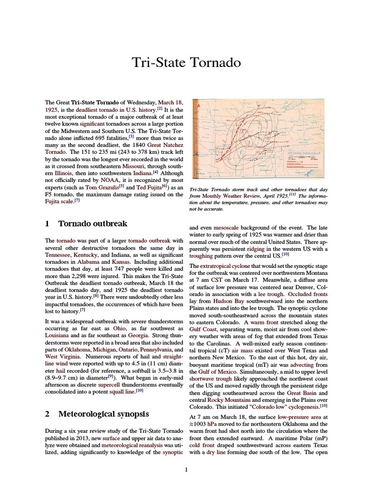 Tri State Tornado | PDF | Tornadoes | Natural Disasters