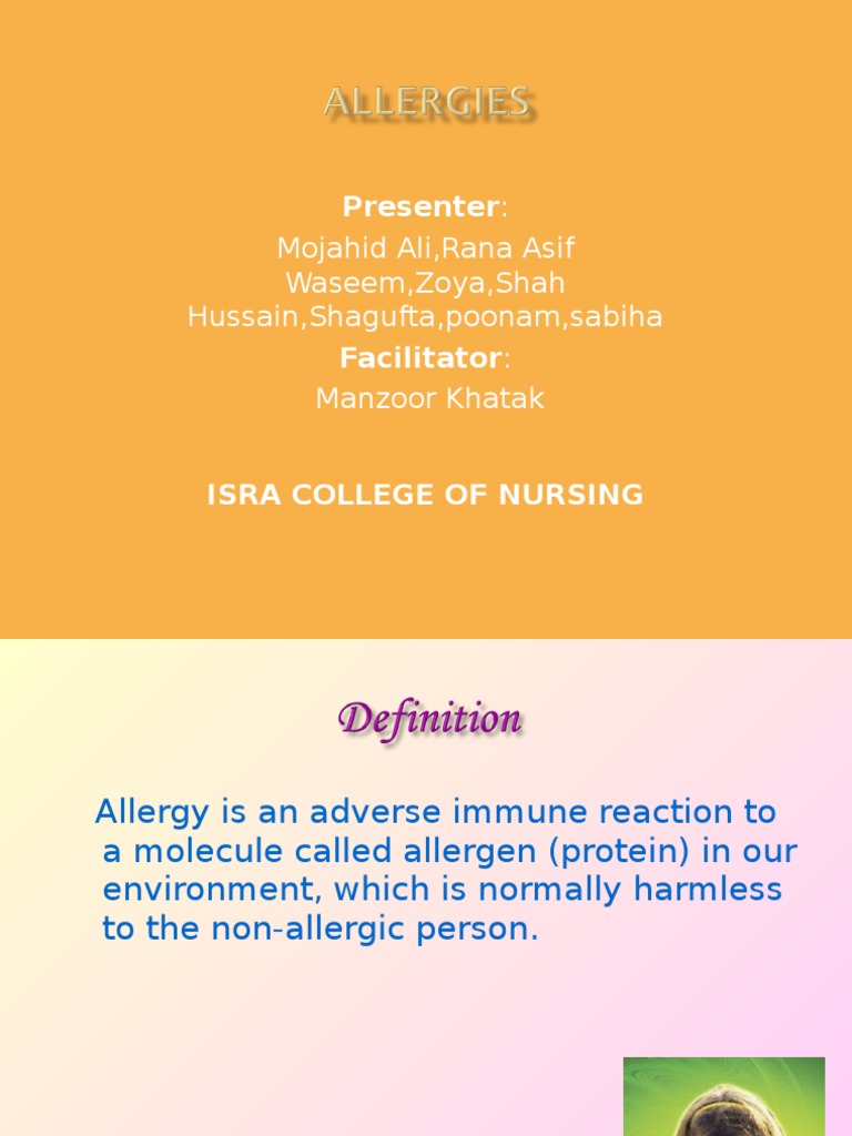 Allergy Presentation | PDF | Allergen | Allergy
