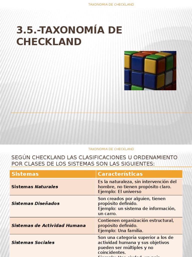 Taxonomía de Checkland | PDF | Enfermería | Ingeniería de Sistemas