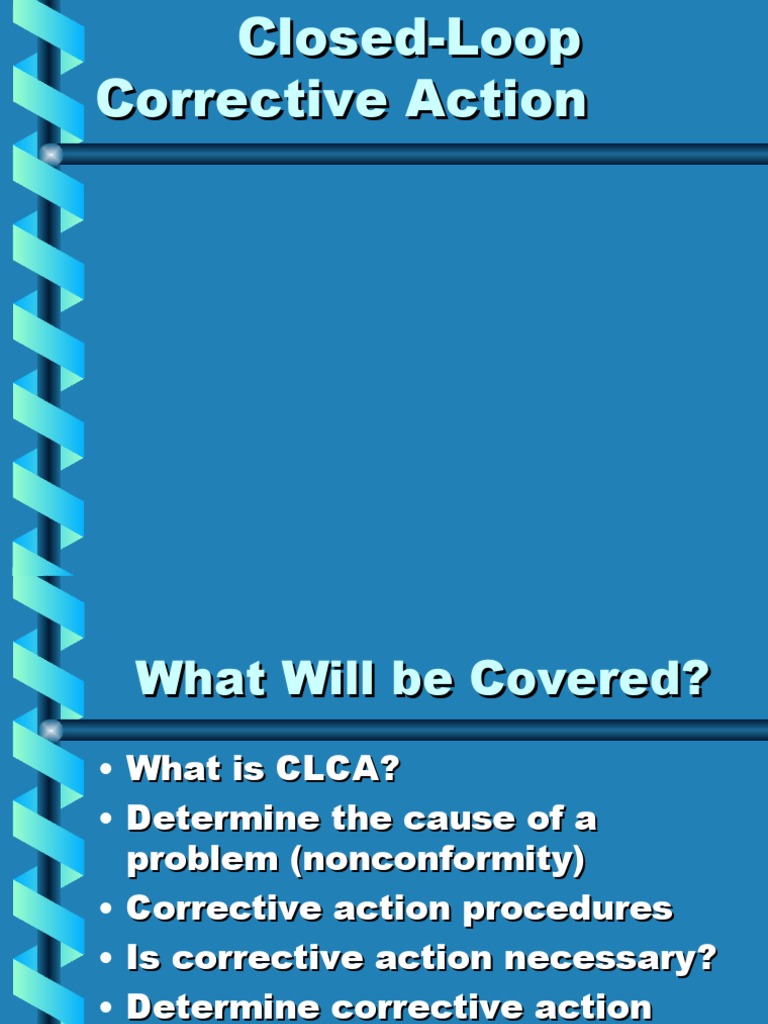 Closed Loop Corrective Action | PDF | Systems Theory | Systems Science
