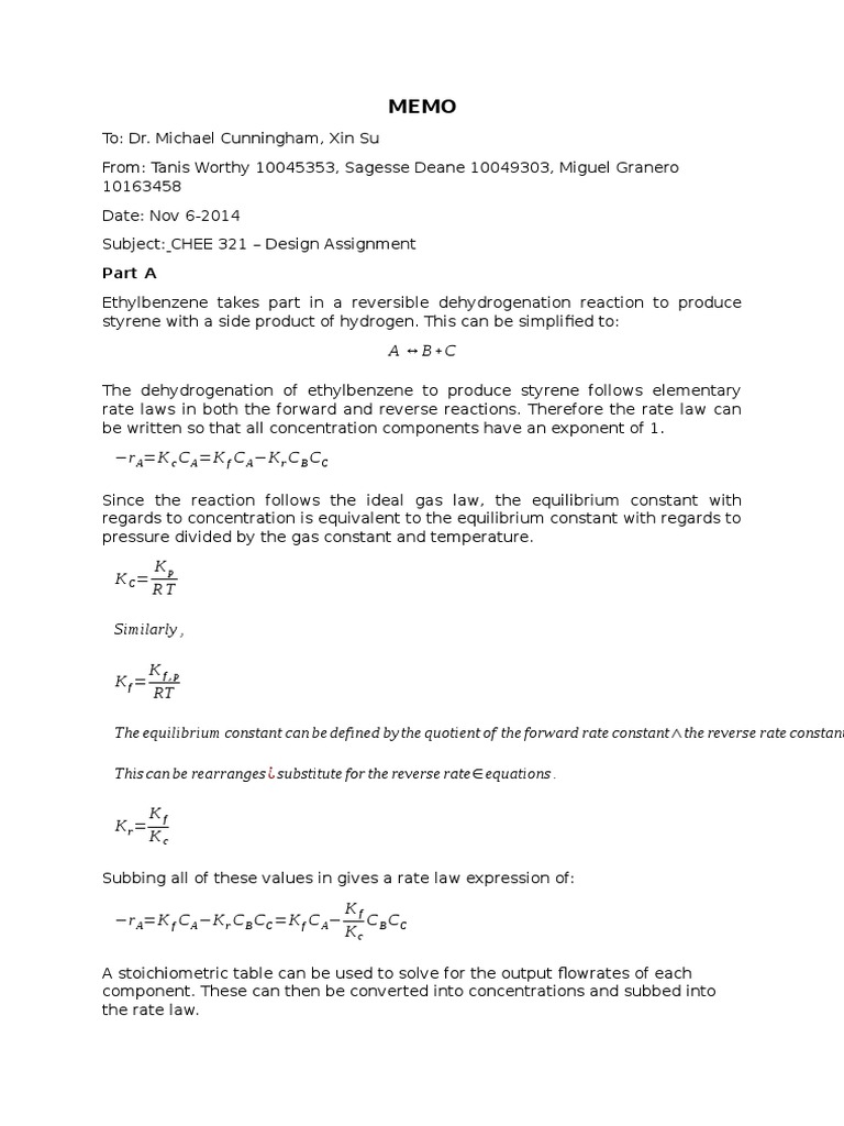 Polymer Engineering Exercise | PDF | Volume | Chemical Reactor