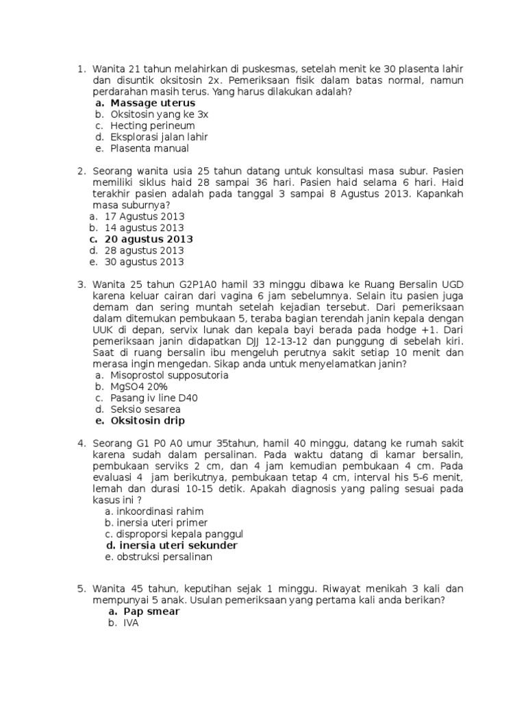 Soal Obgyn | PDF