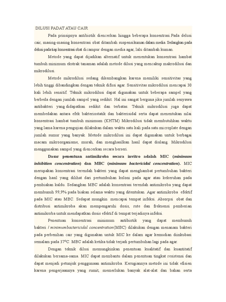 Dilusi Padat Atau Cair | PDF