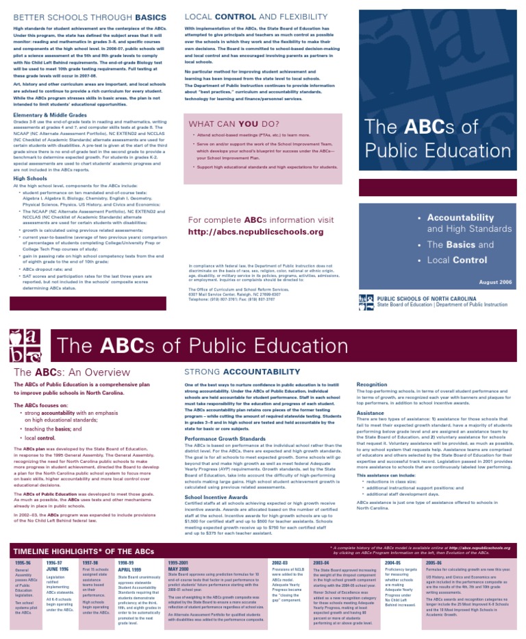 The Abcs of Public Education: Local Control and Flexibility Better ...