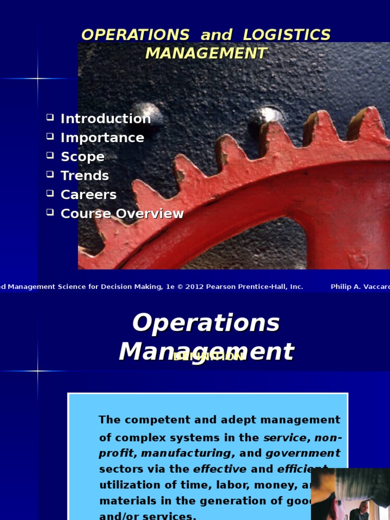 Introduction To Operations and Logistics Management | PDF | Operations ...