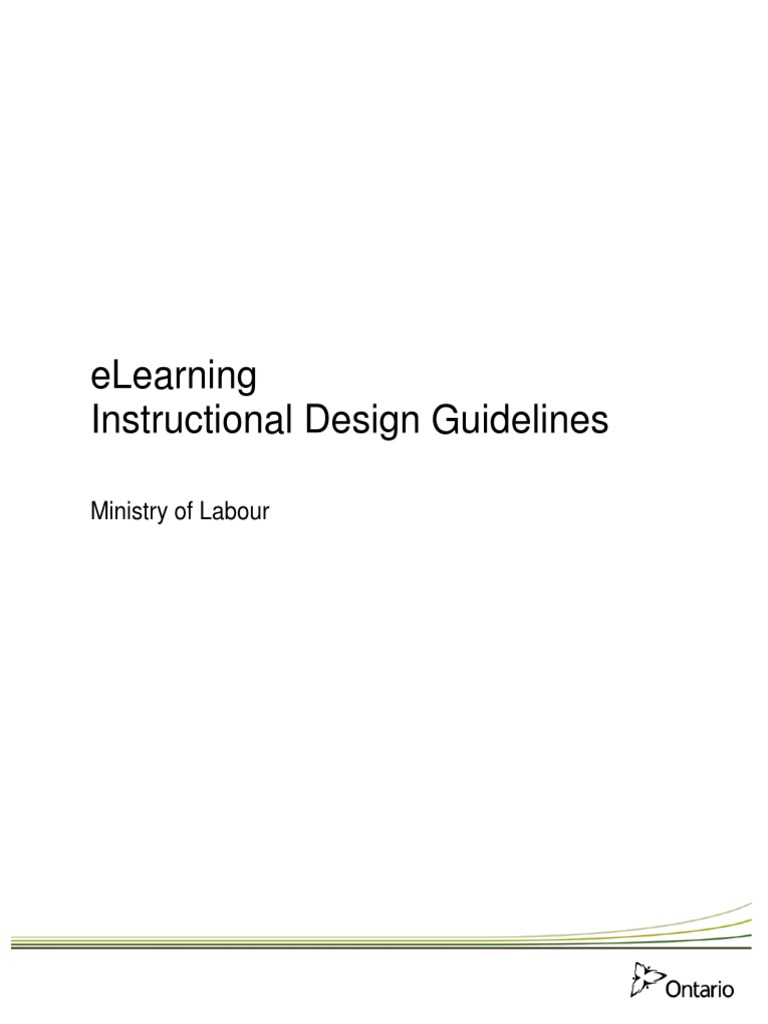 Elearning Instructional Design Guidelines: Ministry of Labour | PDF ...