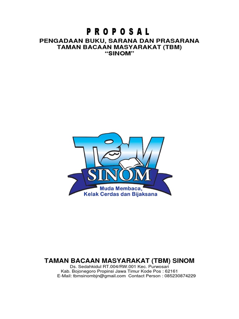Proposal Pengadaan Buku TBM Sinom | PDF