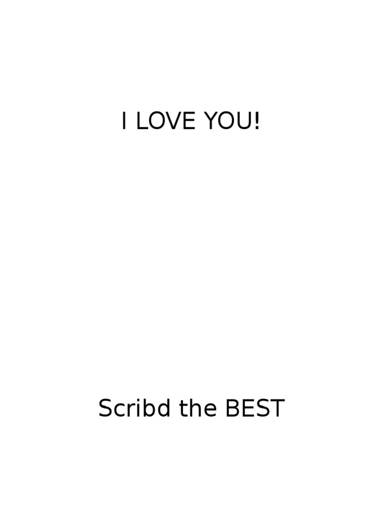 I Love You! | PDF