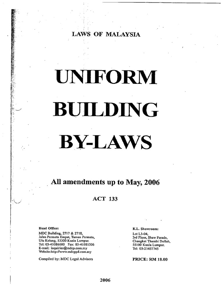 Uniform-Building-by-Law 1984 (UBBL) PDF | PDF