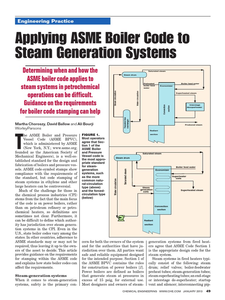 Apply ASME To Steam Generation PDF | PDF | Boiler | Steam