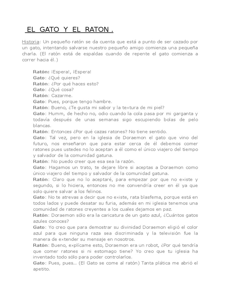 Obra corta: El Gato y el Ratón | PDF