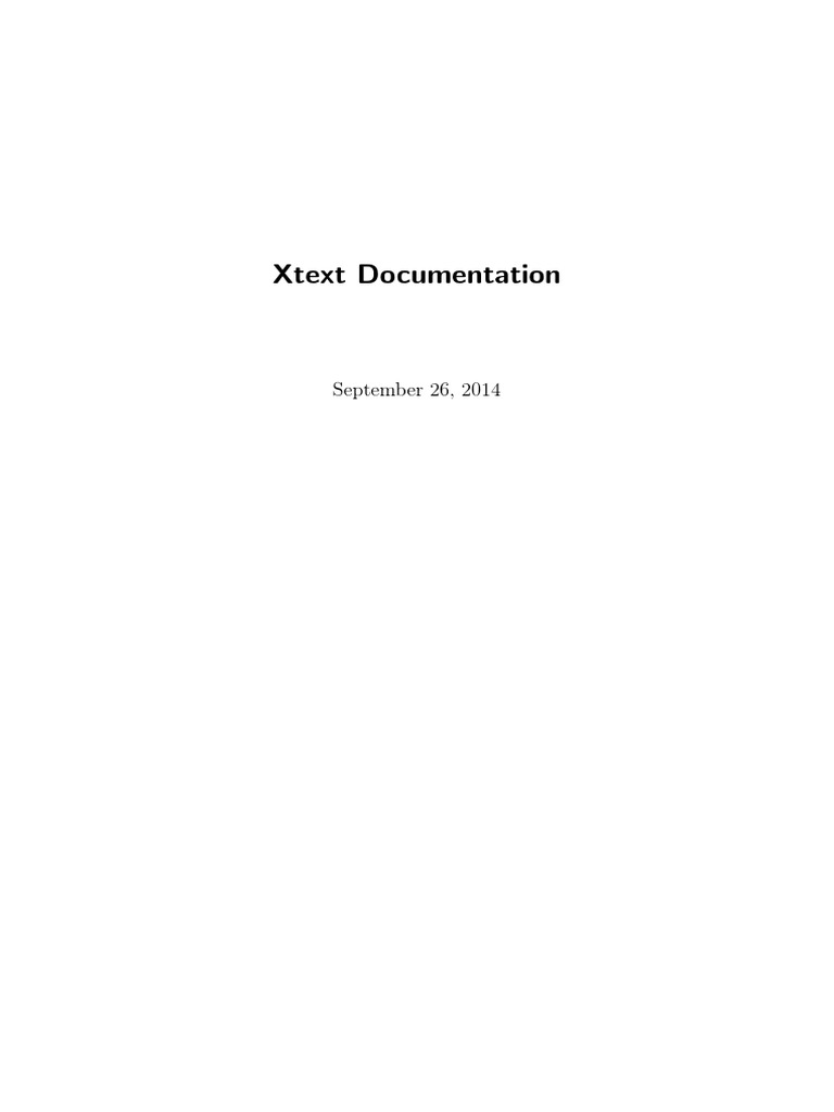 Xtext Documentation | Eclipse (Software) | String (Computer Science)