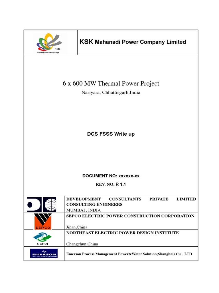 KMPCL 6í-600MW DCS FSSS Writeup R1.1 | PDF | Fuel Oil | Boiler