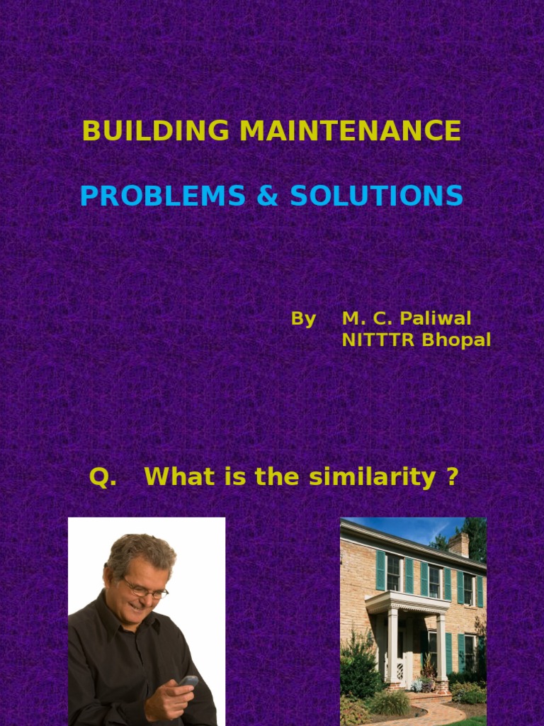 Building Maintenance: Problems & Solutions | Download Free PDF ...