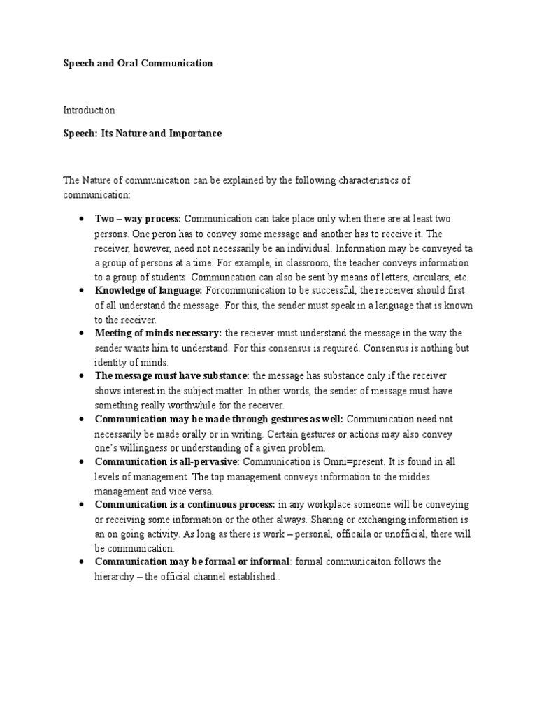 Understanding Speech Communication | PDF | Nonverbal Communication ...
