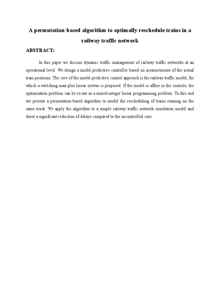 A Permutation Based Algorithm Train Final Pdf Java Server Pages Java Servlet