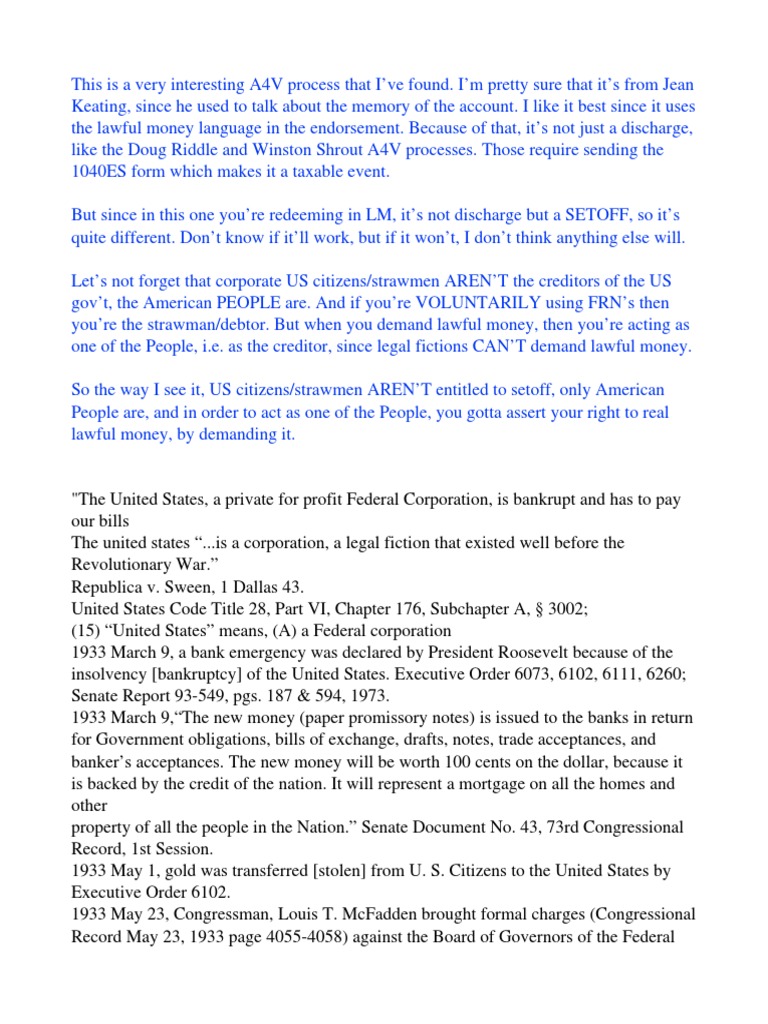 Best A4V | PDF | Internal Revenue Service | Debt