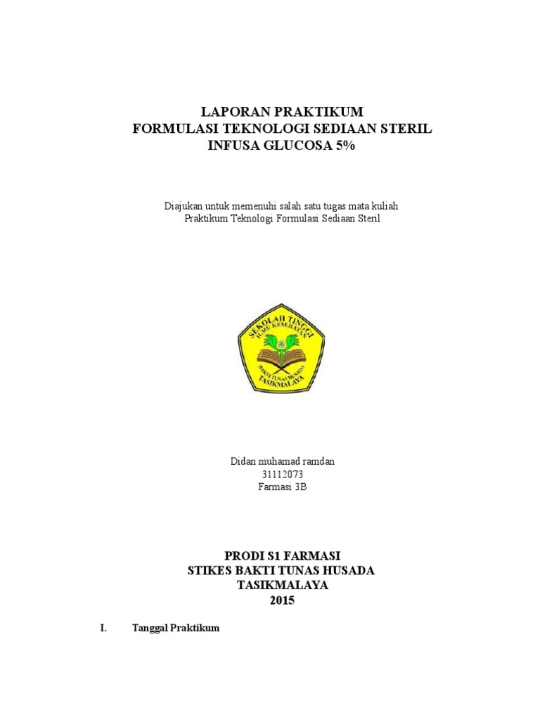 Laporan Infusa Glucosa | PDF