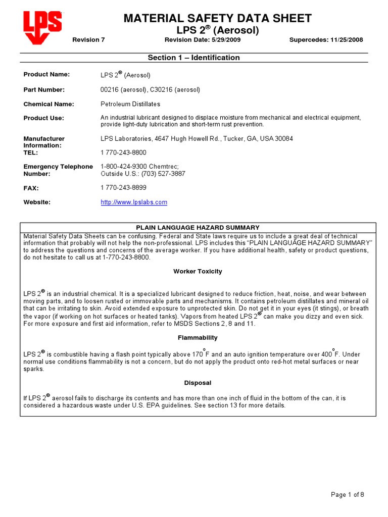 LPS 2 | Dangerous Goods | Firefighting