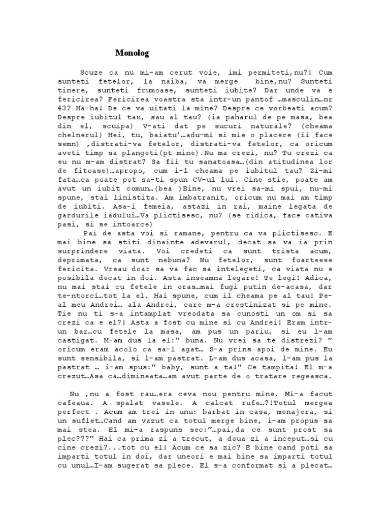 Monolog Anda Cruceanu | PDF