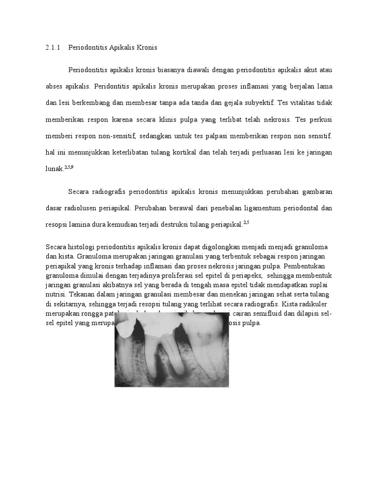 Periodontitis Apikalis Kronis | PDF | Sains & Matematika