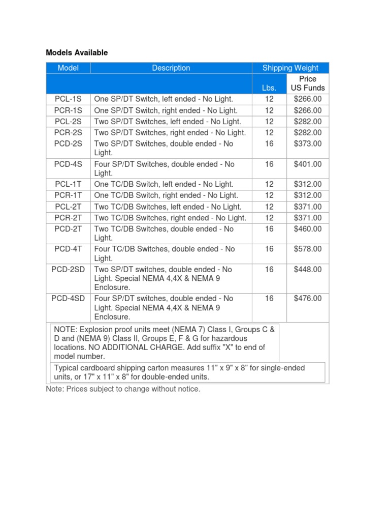 Switch Models and Accessories Pricing Guide | PDF | Computers ...