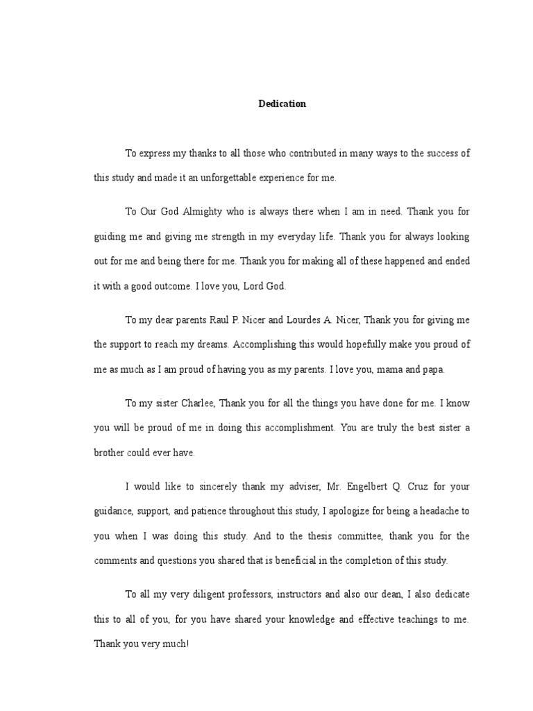 Sample Dedication | PDF