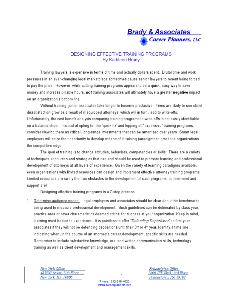Designing Effective Training Programs | PDF | Business Designing Effective Training Programs | PDF | Business