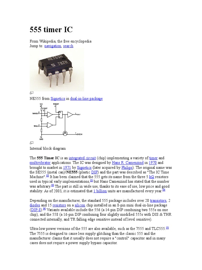555 Timer IC and Opamp | PDF | Operational Amplifier | Amplifier