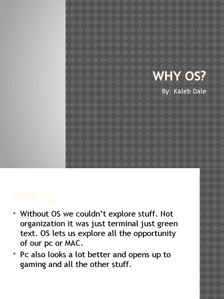 Why Os | PDF | Computers