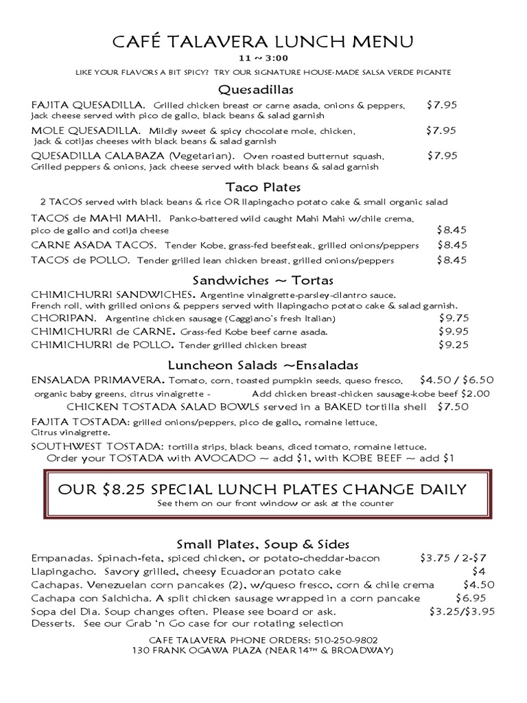 Lunch PDF 1 | PDF