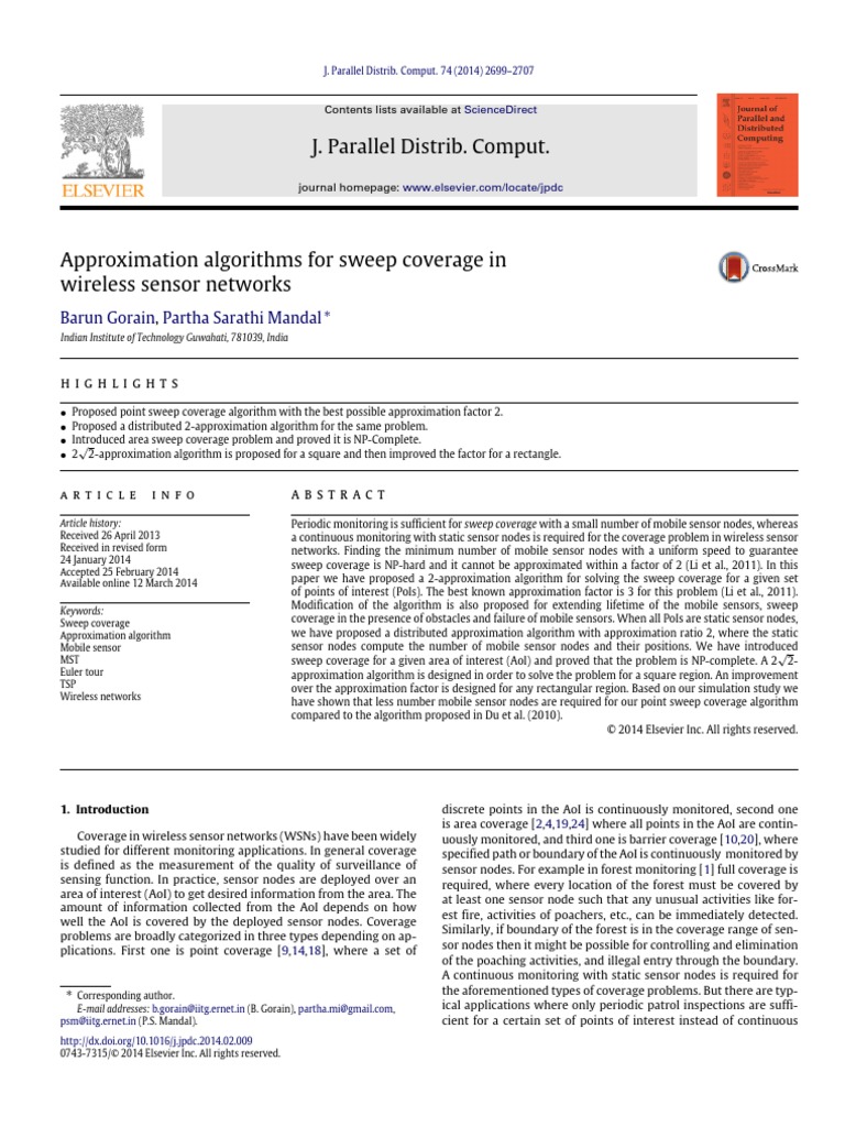 J. Parallel Distrib. Comput.: Barun Gorain Partha Sarathi Mandal | PDF ...