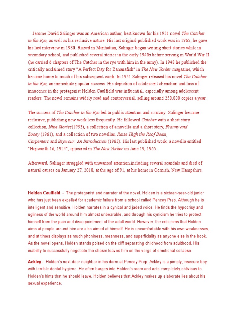 Jerome David Salinger | PDF | J. D. Salinger | Books