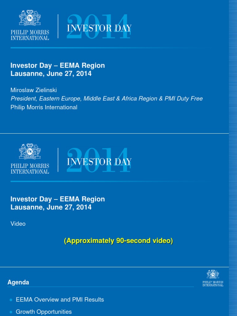 EEMA Investor Day 2014 Highlights | PDF | Pricing | North Africa