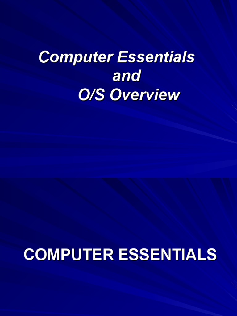 Computer Essentials | PDF | Computer Hardware | Human–Computer Interaction
