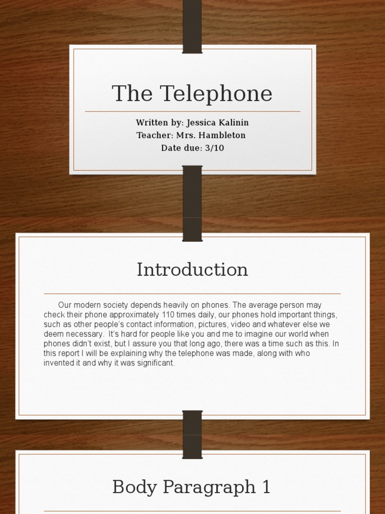 The Telephone Report | PDF