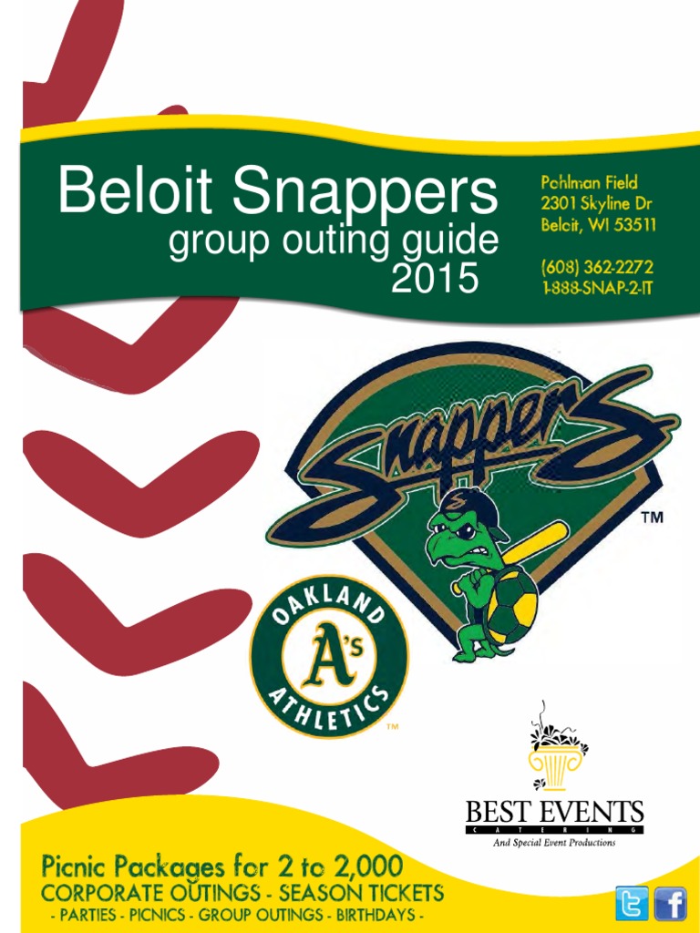 Snappers Best Events Group Outing Brochure | PDF | Salad | Foods