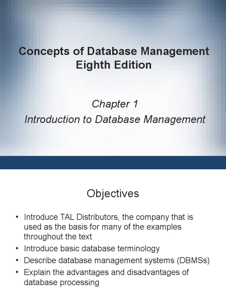 Concepts of Database Management Eighth Edition | PDF | Databases ...