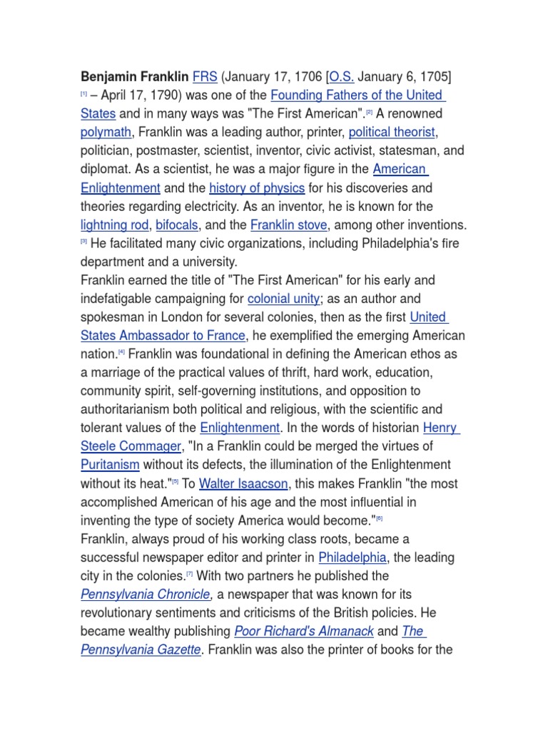 Benjamin Franklin: Pennsylvania Chronicle Poor Richard's Almanack The ...