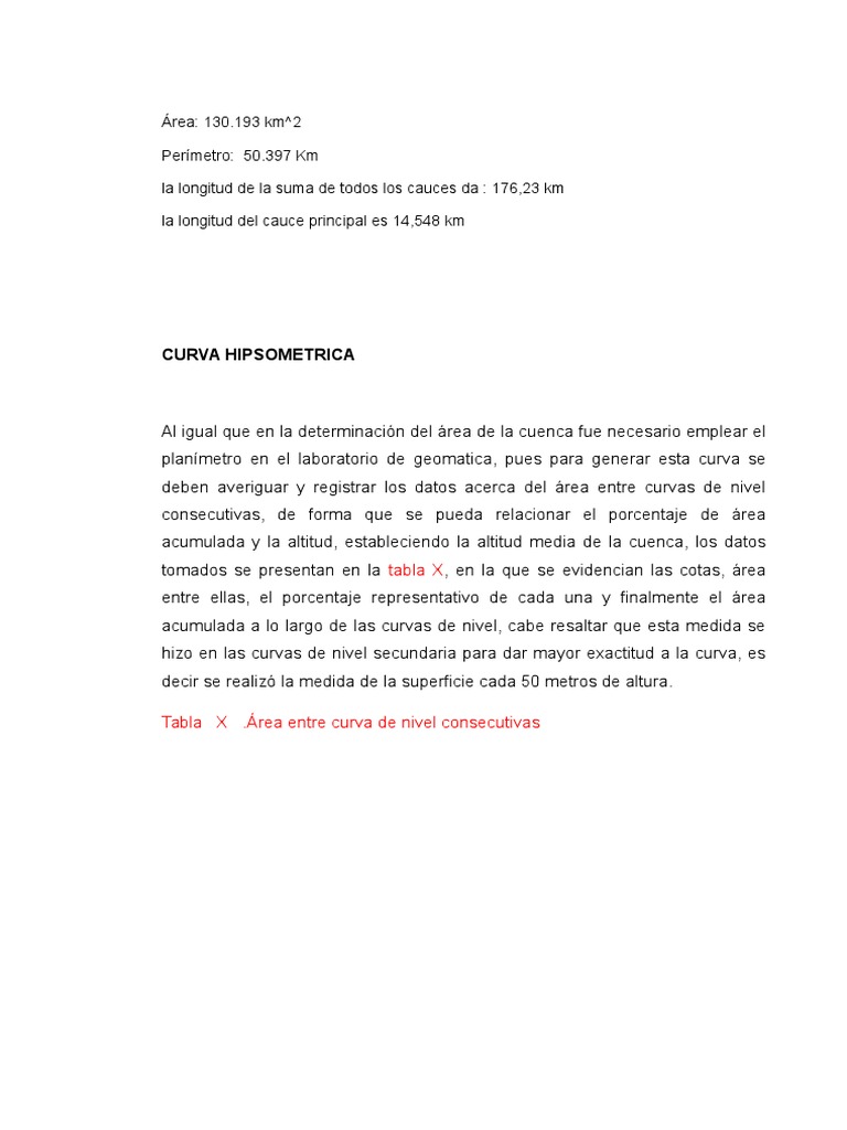 Calculos Curva Hipsometrica 2015 | PDF | Integral | Longitud