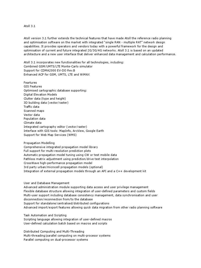 Atoll 3 | PDF | Geographic Information System | Application Programming ...