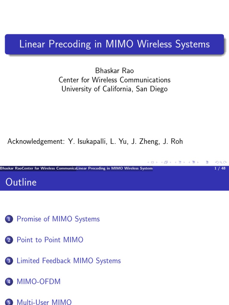 143 MIMO Feedback FInal | PDF | Mimo | Orthogonal Frequency Division Multiplexing