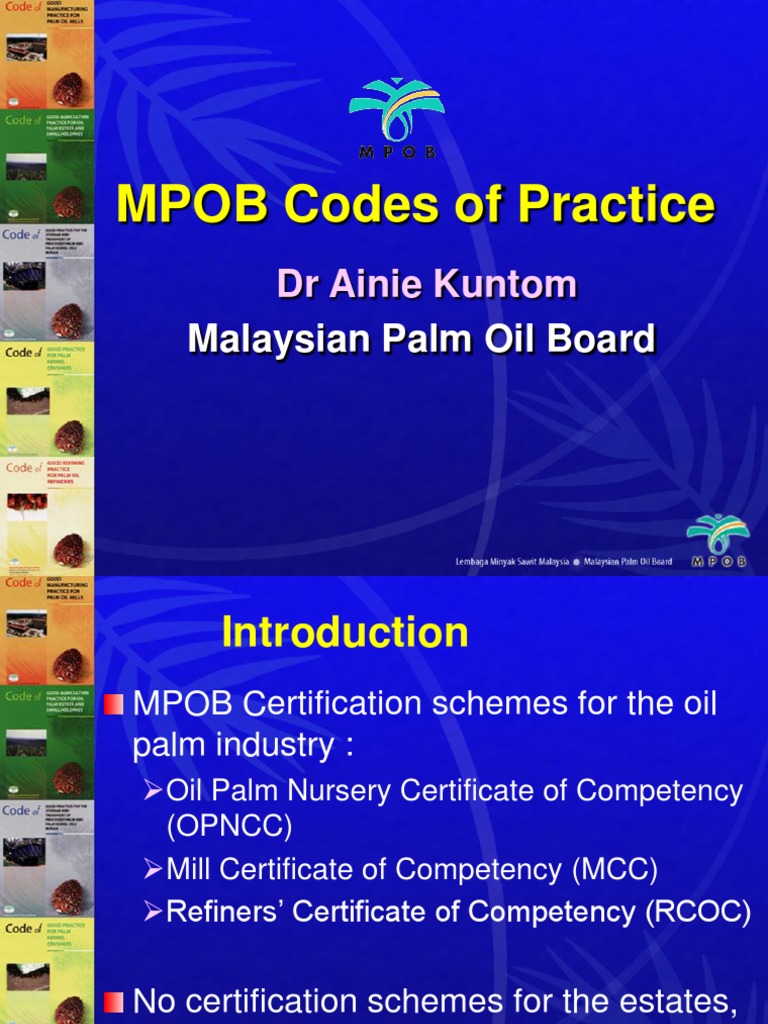 CodesPractice MPOB | PDF | Food Safety | Safety