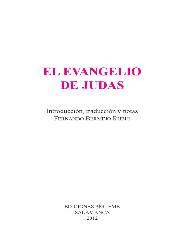 El Evangelio de Judas | PDF | Evangelios | Jesús