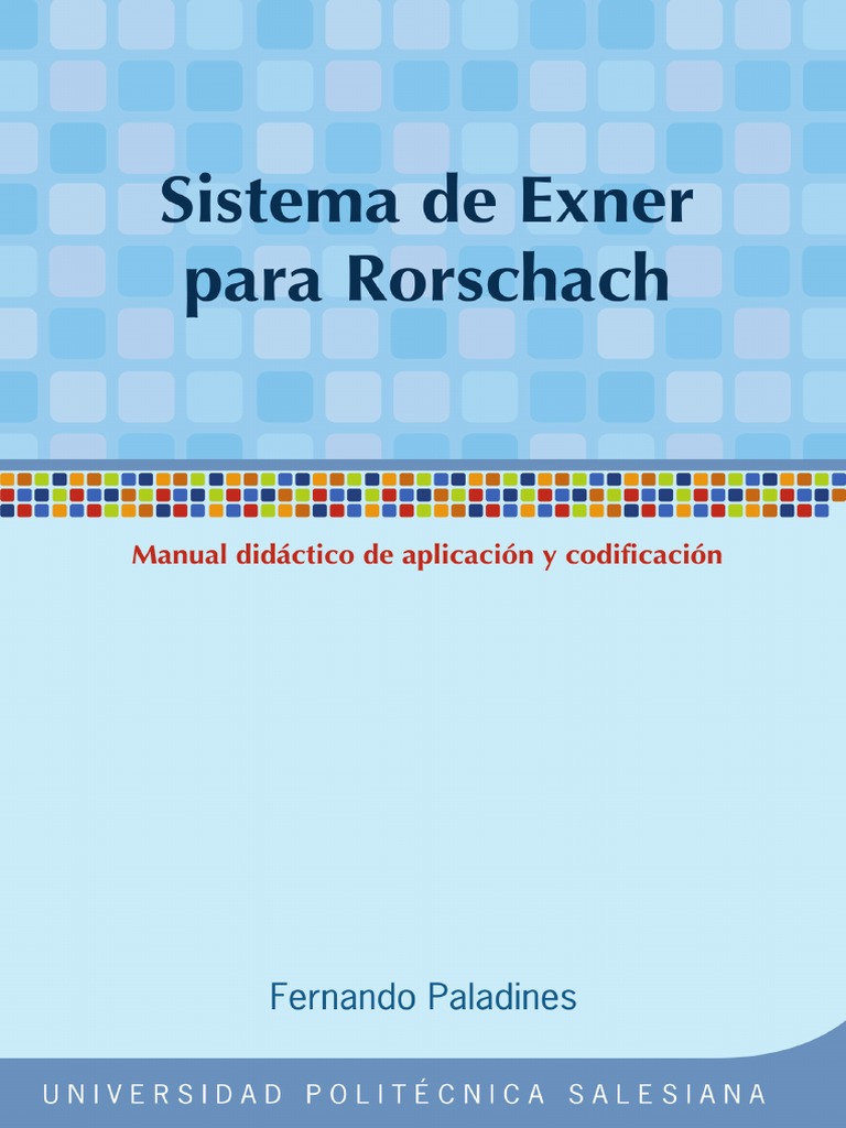 Sistema Exner para Rorschach Manual Didactico Ok | PDF | Sicología ...