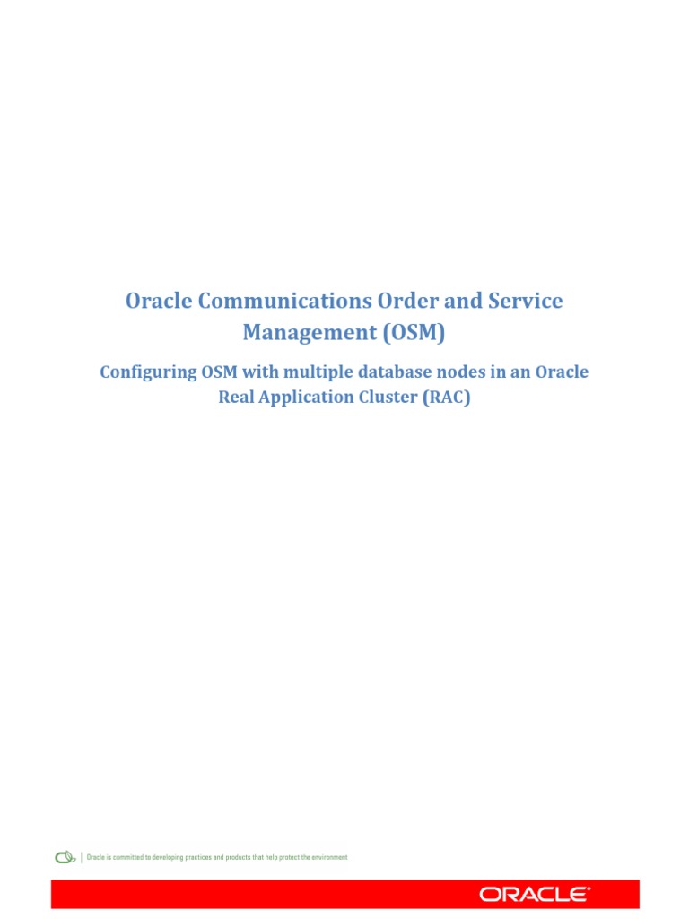OSM Multi-Data Source Config Using N-RAC Nodes - Updated | PDF | Oracle ...